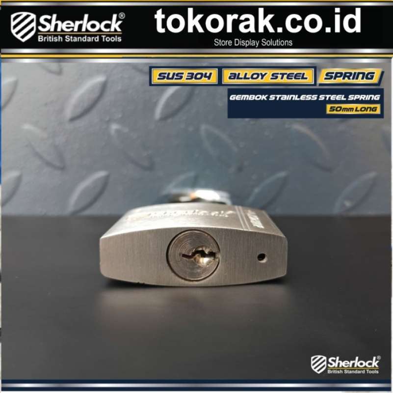 Jual Gembok Stainless 304 Spring - Per - 50 Mm Pjg Sherlock - Anti ...