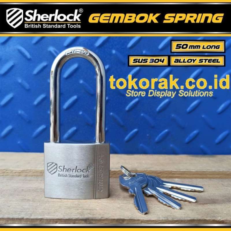 Jual Gembok Stainless 304 Spring - Per - 50 Mm Pjg Sherlock - Anti ...