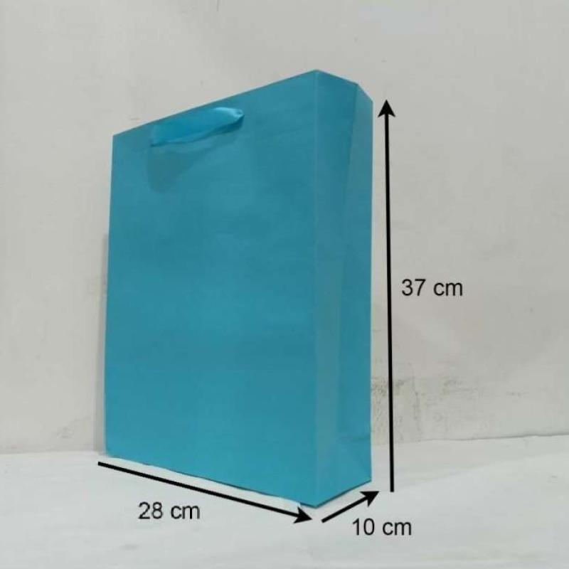 Jual PaperBag Polos - Buffalo Biru Muda - 28 cm x 10 cm x 37 cm di ...