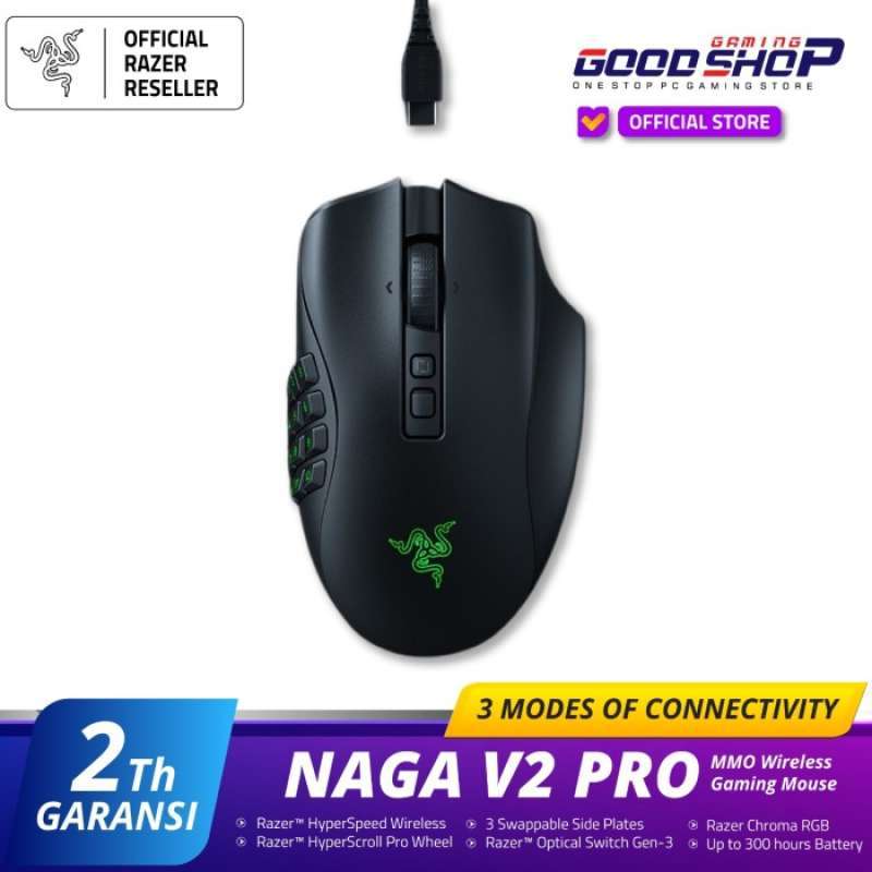 Promo Razer Naga V2 Pro - MMO Wireless Gaming Mouse Diskon 23% di Seller Exodia - Halim Perdana ...