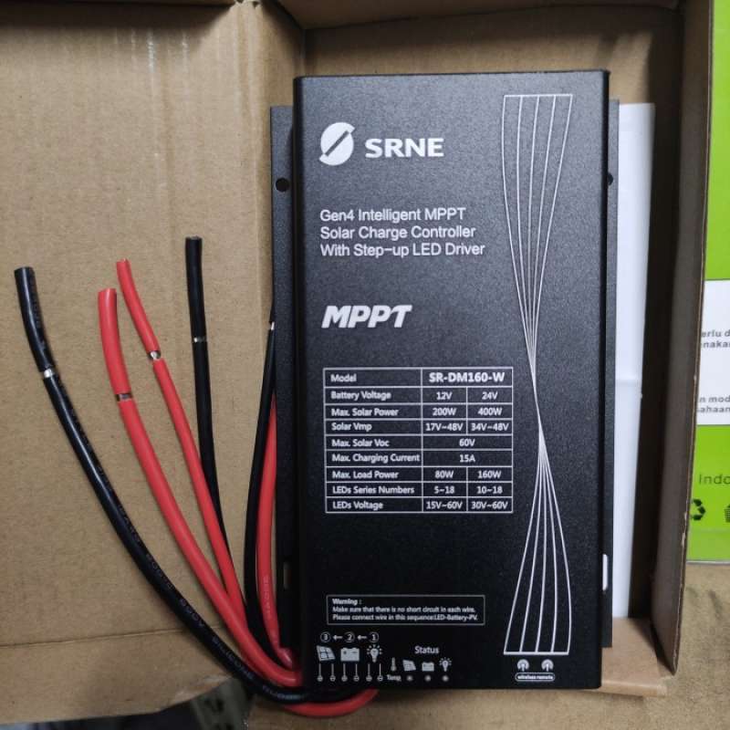 Promo solar charger controller mppt + LED driver 15A SRNE SR-DM160-W ...