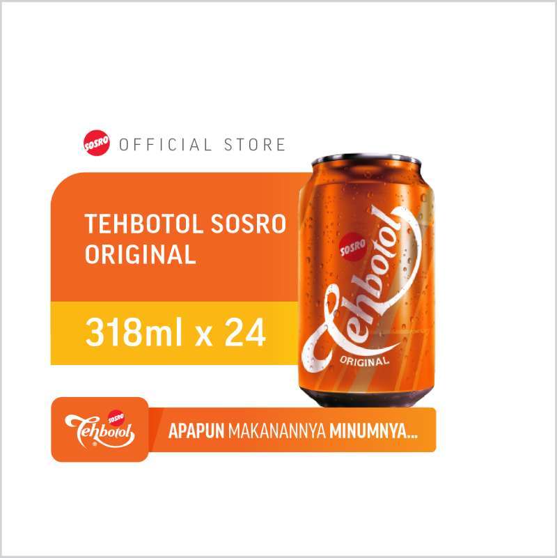 Jual Tehbotol Sosro Original Kaleng [318 ml / 24 pcs] di Seller Sosro ...