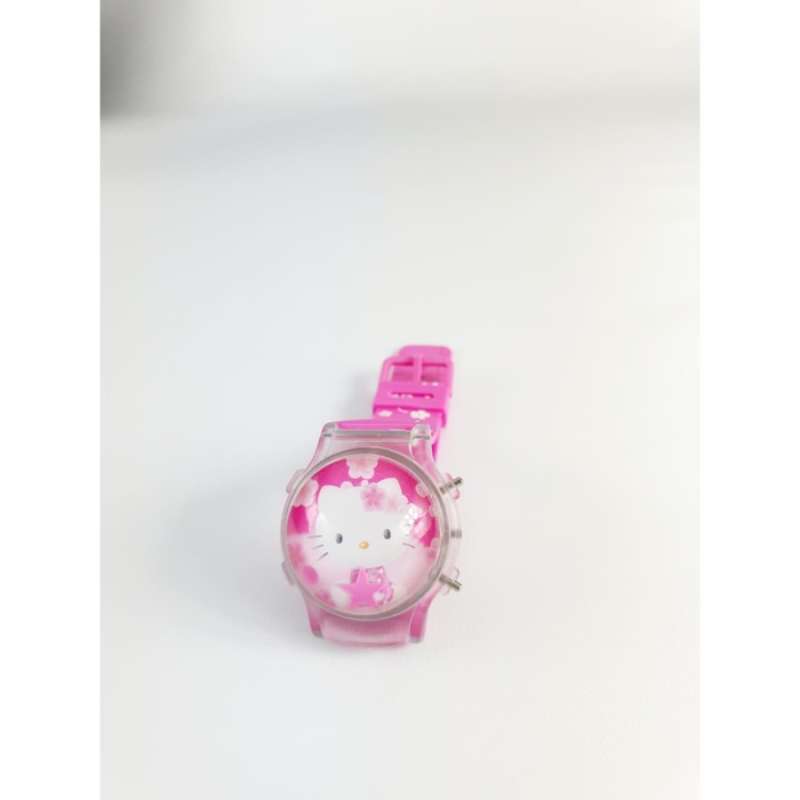 Jual Jam Tangan Wanita Fashion Rubber Band Cartoon Hello Kitty Jam Anak ...