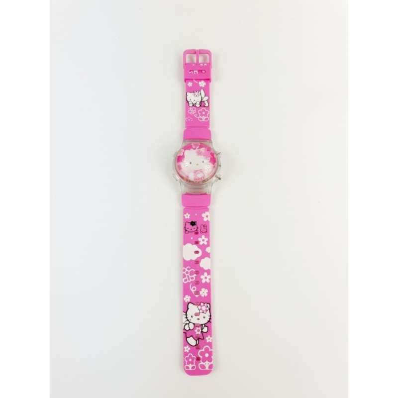 Jual Jam Tangan Wanita Fashion Rubber Band Cartoon Hello Kitty Jam Anak ...