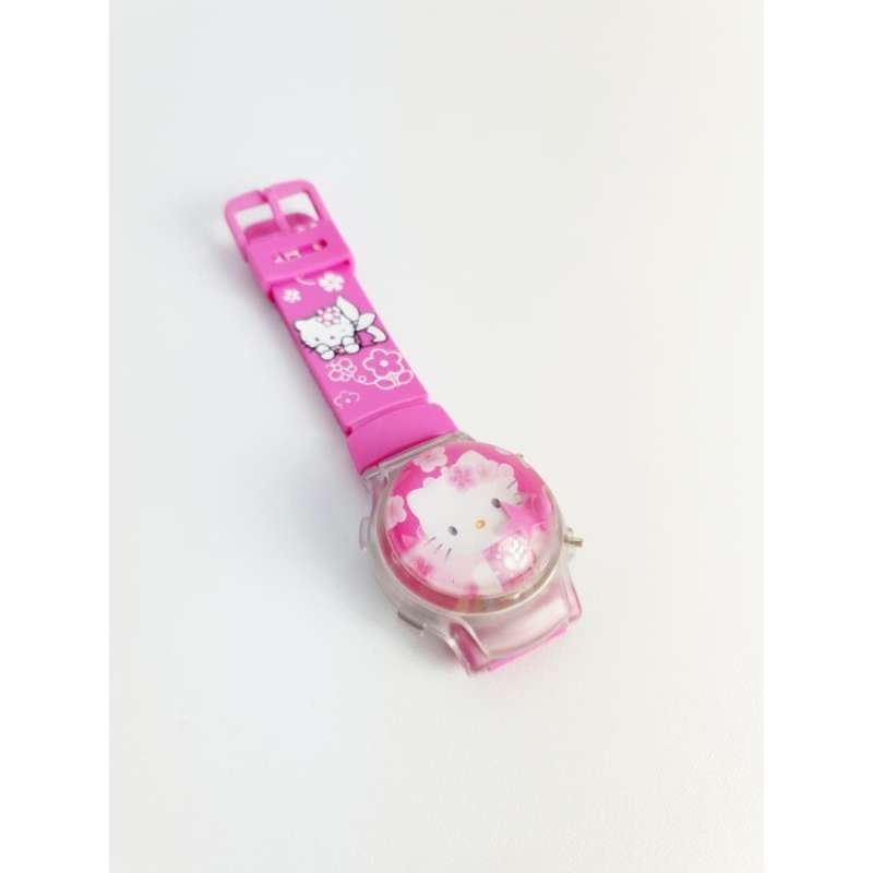 Jual Jam Tangan Wanita Fashion Rubber Band Cartoon Hello Kitty Jam Anak ...