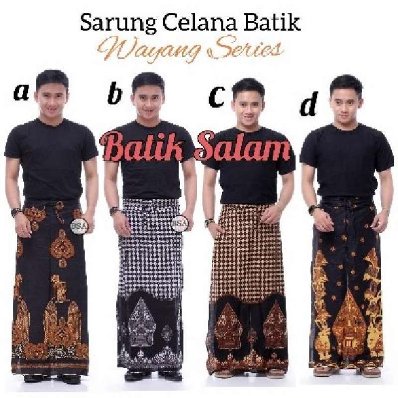 Jual Kain Batik Motif Gunungan Putih - Gunungan Wayang Warna Hitam ...