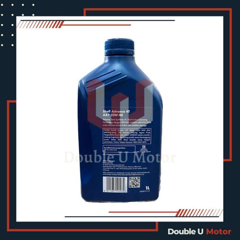 Jual Shell Advance Ax7 4t 10w 40 1liter/oli Motor Ax 7 10w40 1 Liter/1ltr - Xtra Dus+bubble Di ...