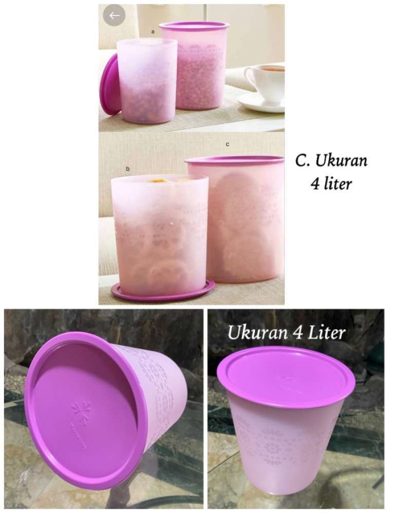 Jual Tempat Snack Ukuran 5 Liter Tupperware Crispy Canister Di Seller ...