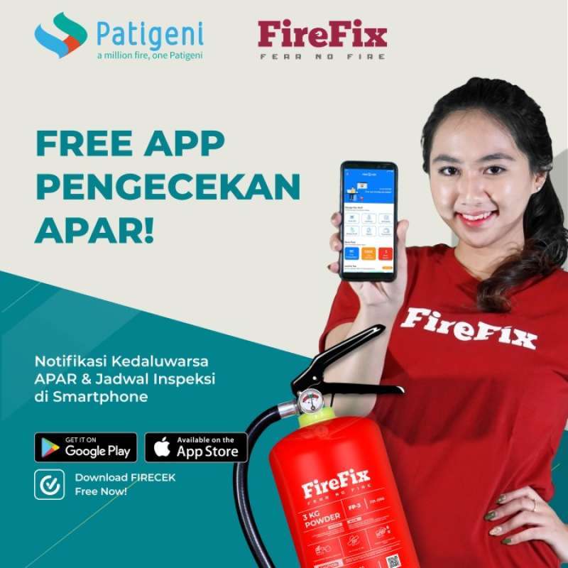 Promo FIREFIX FP3 Powder 3 Kg Tabung Alat Pemadam Api Ringan APAR ...