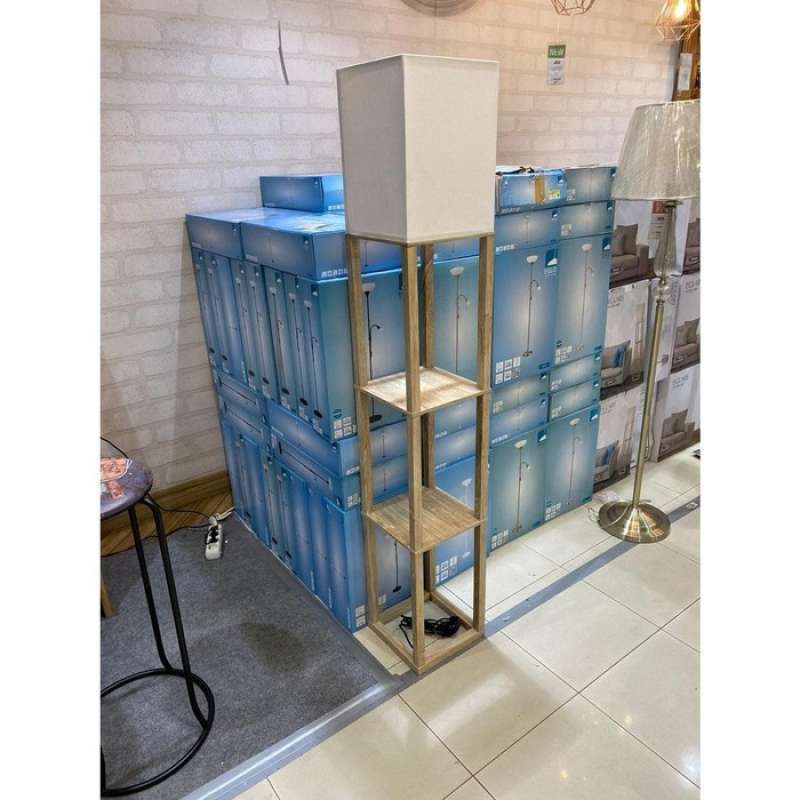 Jual Eglare Shelvy Lampu Lantai Standing Floor Lamp Rak Buku 2in1 ...
