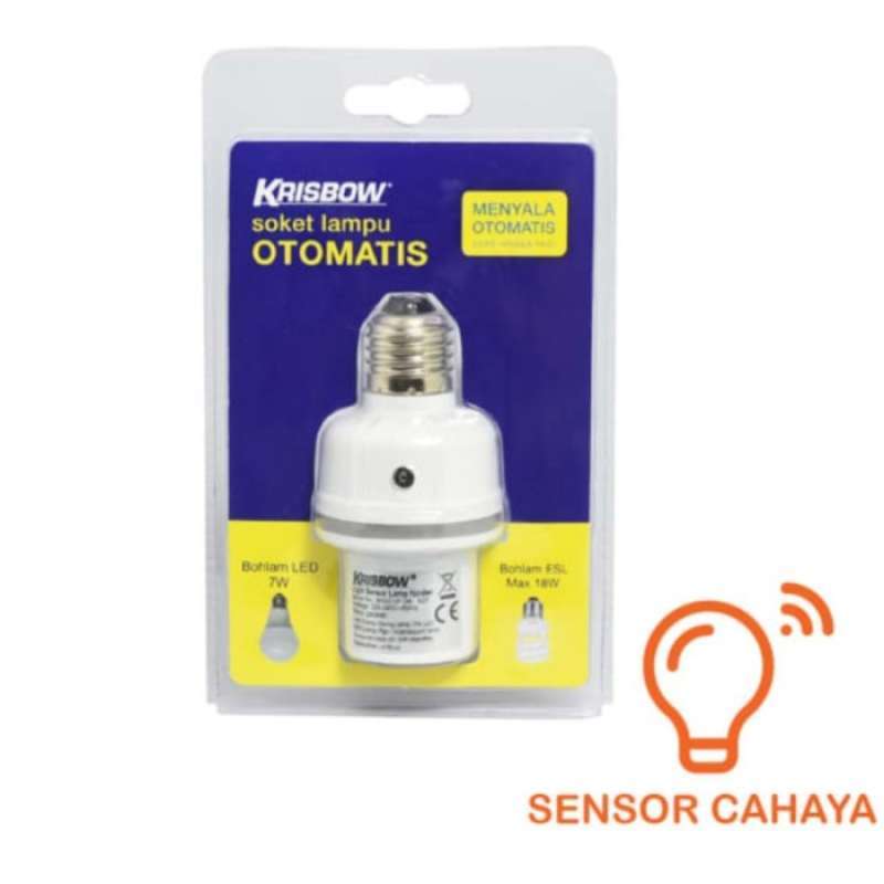 Promo Krisbow Soket Lampu Otomatis Sensor Cahaya Diskon 23% di Seller ...