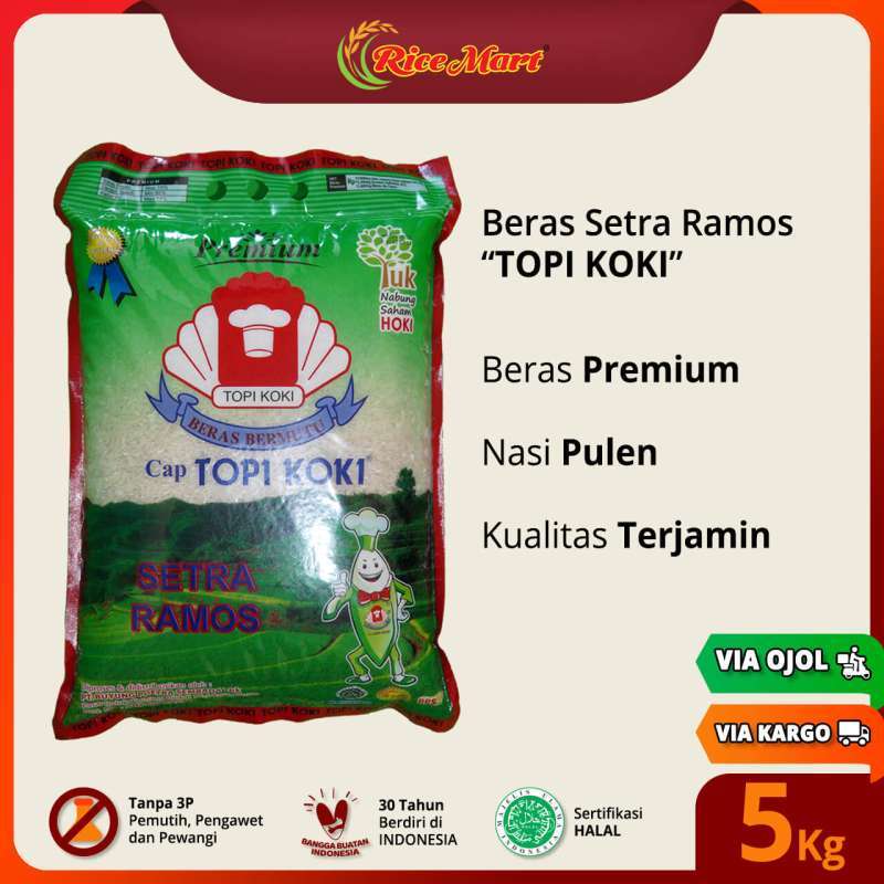 Jual Beras Setra Ramos Topi Koki” 5 Kg Di Seller Ricemart Rawa Mekar Jaya Kota Tangerang
