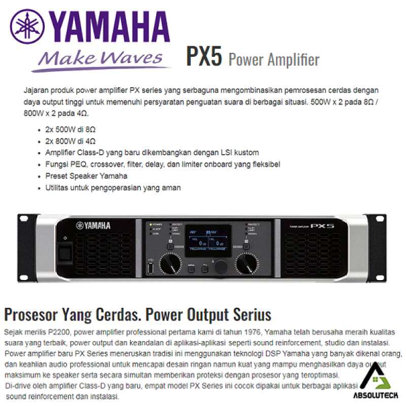 Jual Yamaha Px5 Power Amplifier Di Seller Absoluteck - Pinangsia, Kota Jakarta Barat | Blibli