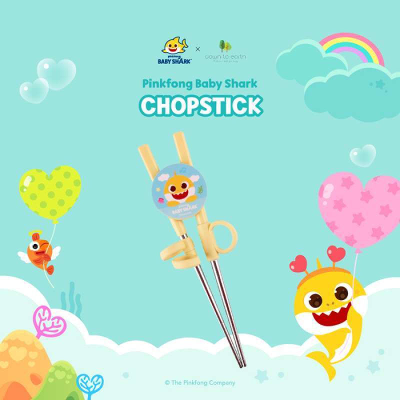 Jual Pinkfong Baby Shark X Dte Kids Stainless Steel Chopsticks/Sumpit ...