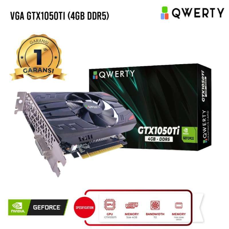 Jual VGA CARD QWERTY GTX1050TI 4GB DDR5 di Seller Supertech Com ...