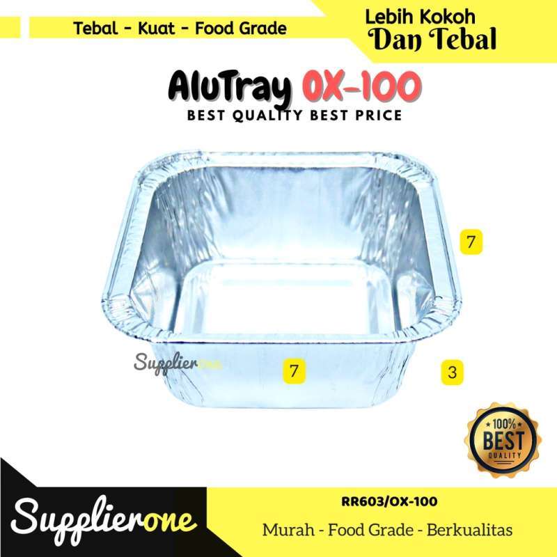 Promo Alumunium Tray OX-100 / Alumunium Foil Tray RR-603 / Alu Tray OX-100 Kuat dan Tebal ukuran ...