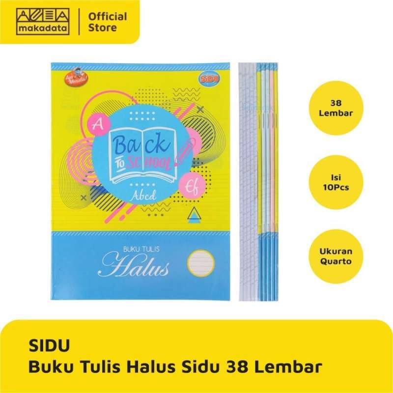 Jual BUKU TULIS HALUS SIDU 38 LEMBAR (1PACK) di Seller Makadata Putro Agung Official Store ...