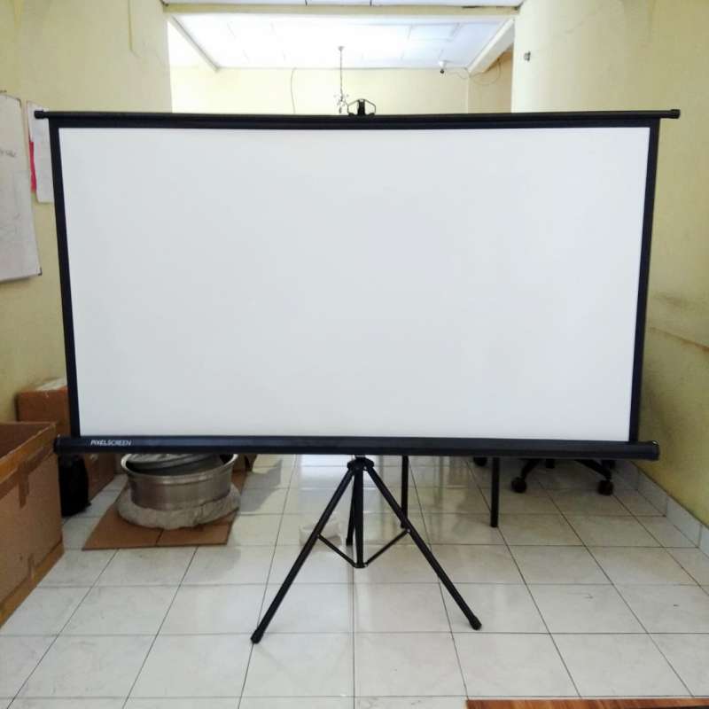 Jual Layar Proyektor Dinding Screen 4:3 Projector Tripod 70 Terlaris Di ...