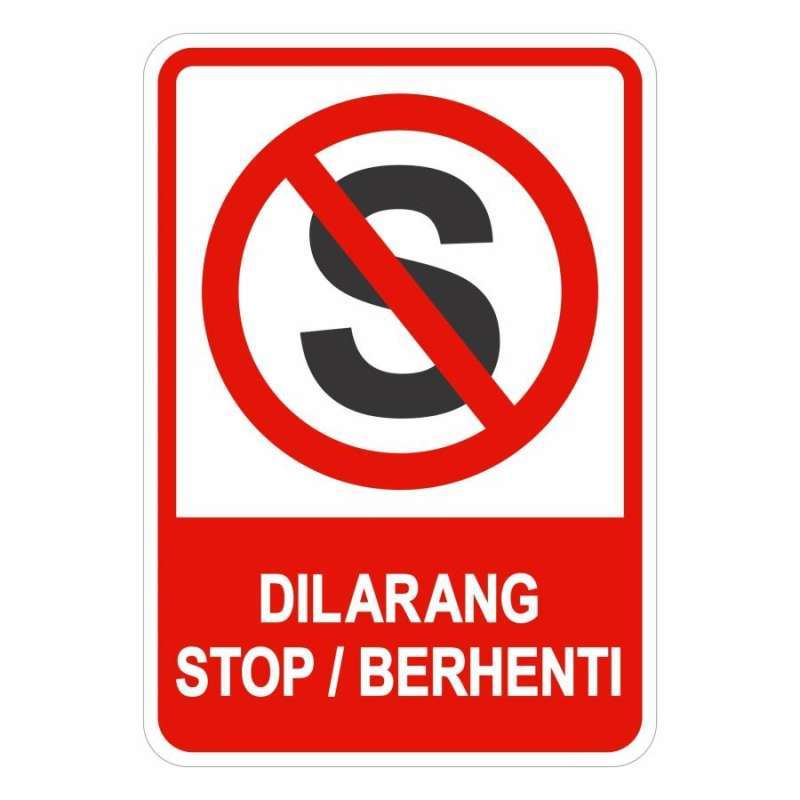 Jual Plang Dilarang STOP Berhenti 35cm x 50cm Plat Alumunium di Seller ...