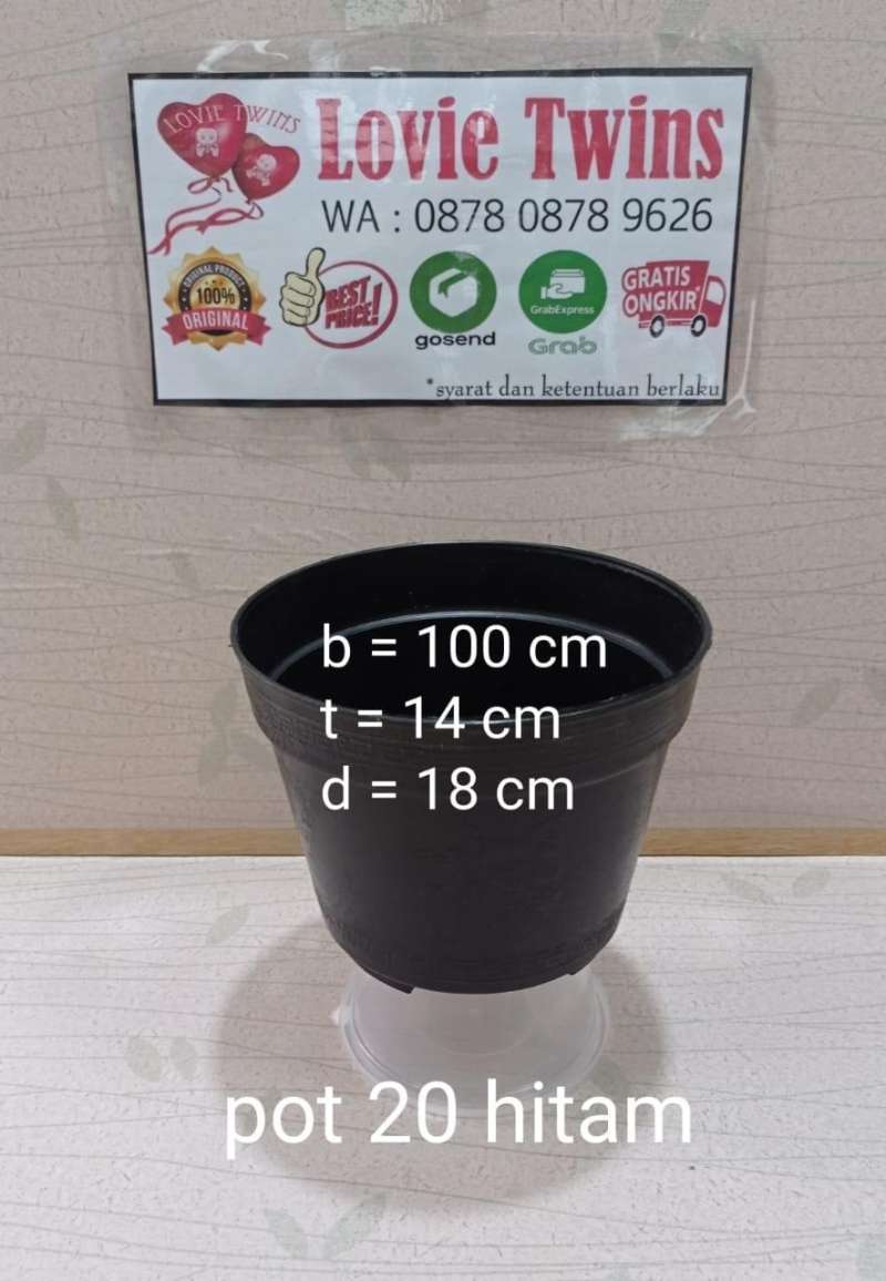 Jual Pot 20 Hitam / Pot Plastik / Pot Tanaman / Pot Plastik di Seller Toko Berkah Jaya Abadi 168 ...