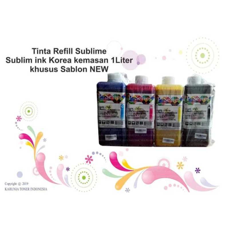 Jual Tinta Refill Sublime Sublim Ink Korea Kemasan 1liter Khusus Sablon ...