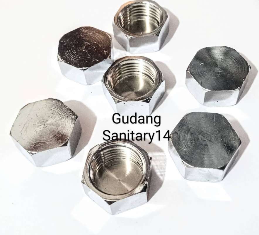 Jual Tutup Dop Stainless 1/2 Inch Penutup Paralon Air Drat Dalam 1/2 ...