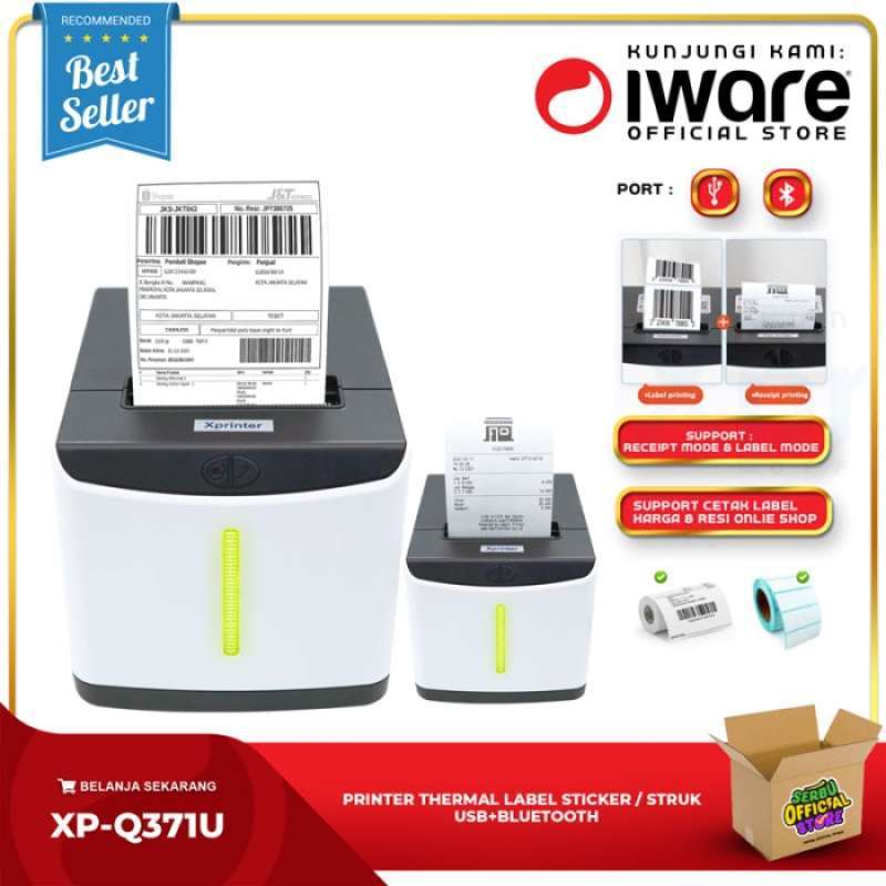 Promo Printer Thermal Dual Fungsi Pos Struk Kasir & Barcode Label ...