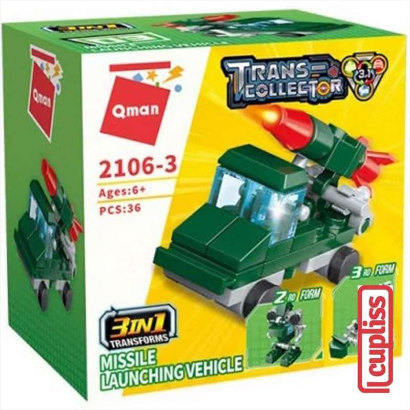 Promo QMAN City Guard 3in1 Missile Launching Vehicle 2106-3 Diskon 21% di Seller Cupliss ...
