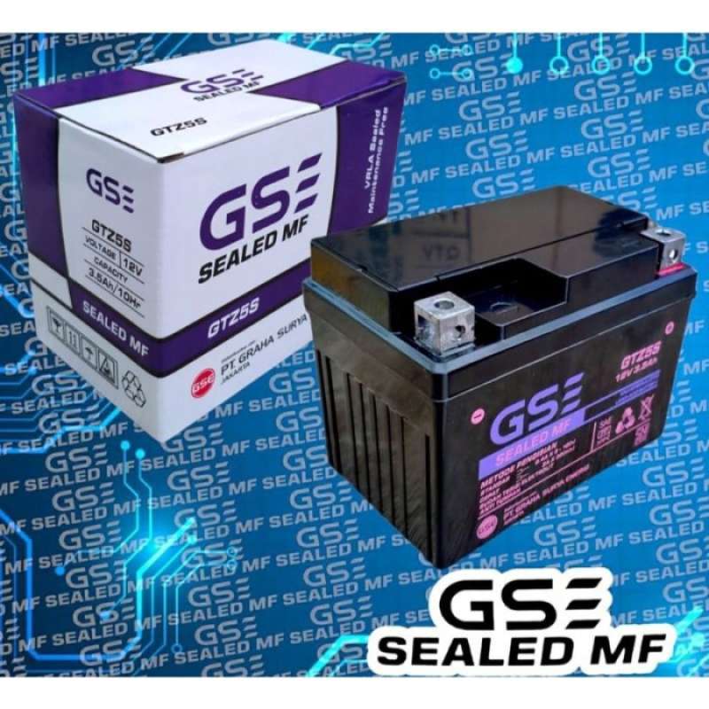 Jual Aki Motor | Accu Motor Gse Gtz5s Aki Kering Yamaha, Honda ...
