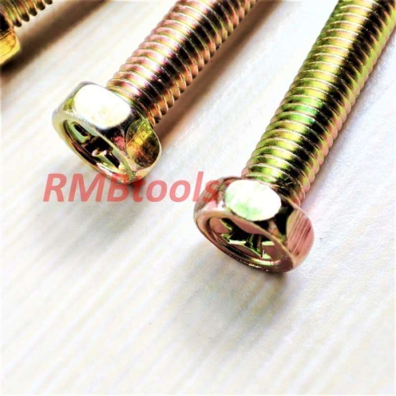 Jual M5x30 Baut Mur Dwifungsi Kuning Hex Obeng Plus Baud Kunci 8 M5 di ...