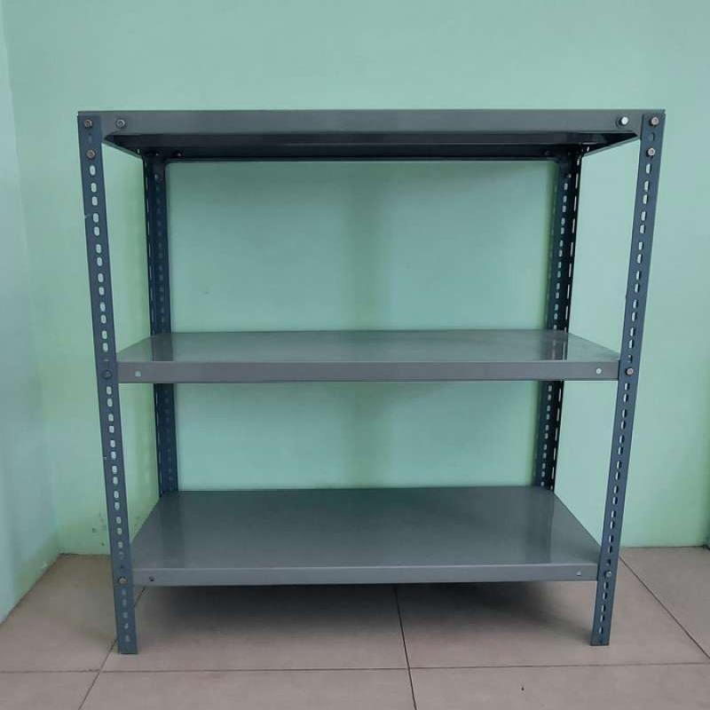 Promo Rak Besi Siku 3 Ambalan Susun Plat Minimalis Serbaguna 100 x 50 x ...