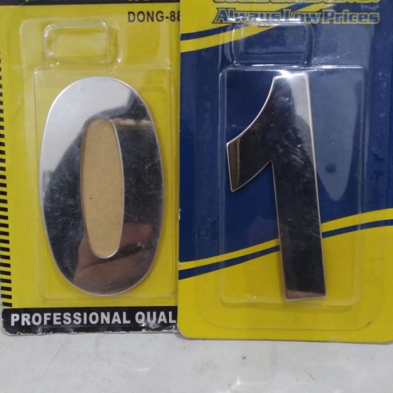 Jual Nomor Angka No Rumah 0 1 2 3 4 5 6 7 8 9 Bahan Plat Besi Steinless ...