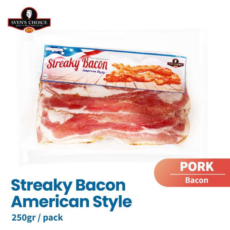 Jual Bacon Babi Sven's Choice American Streaky Bacon 250g Jkt Di Seller ...