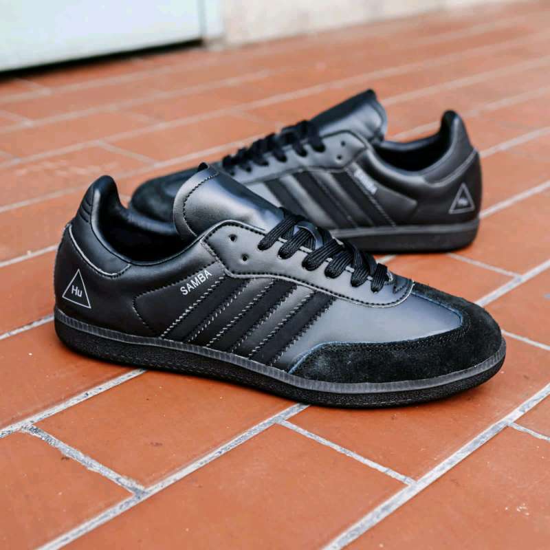 Promo SNEAKERS PRIA SEPATU ADDS SAMBA HU FULL BLACK MADE IN INDONESIA ...