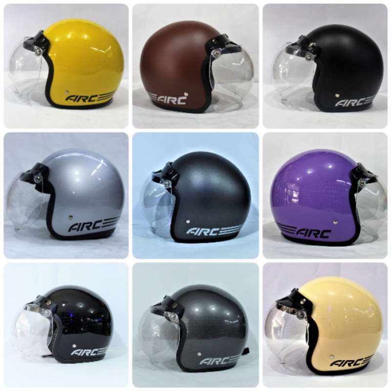 Jual Helm Bogo Arc Polos Kaca Cembung Bening\clear Dewasa Pria Dan ...