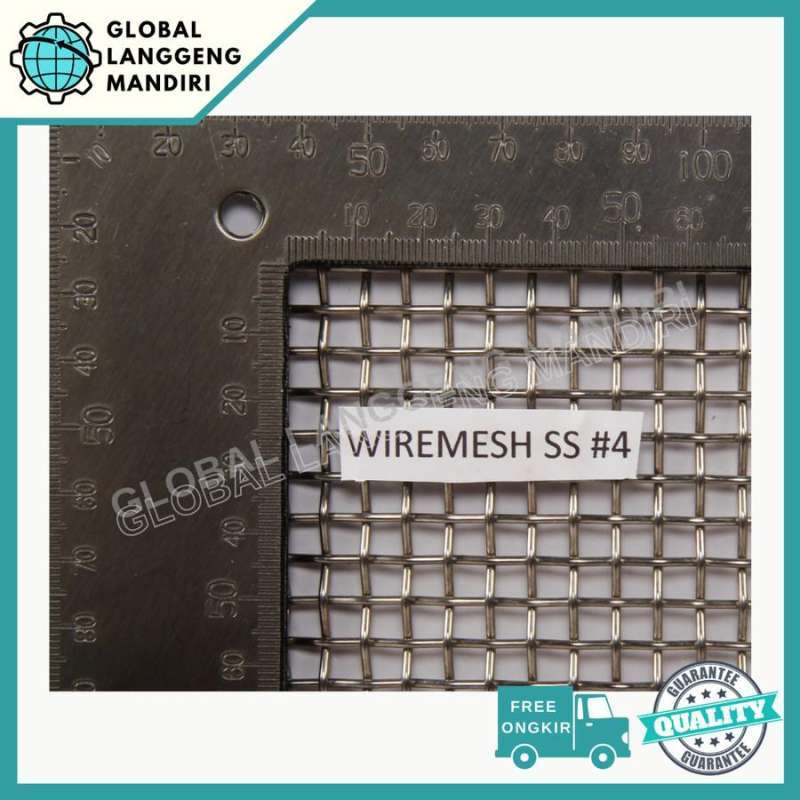 Jual WIRE MESH 4 STAINLESS (304) 1MX1M / WIREMESH #4 AYAKAN STAINLESS - 0.8MM di Seller Global ...