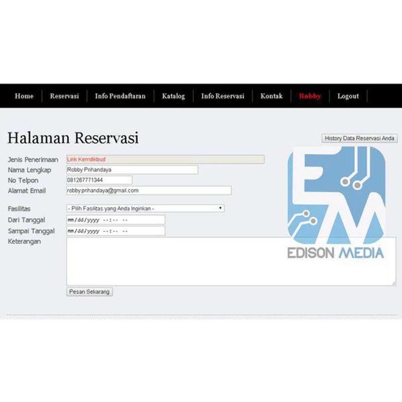 Jual Aplikasi Pemesanan Gedung Berbasis Web - Source Code Di Seller P ...