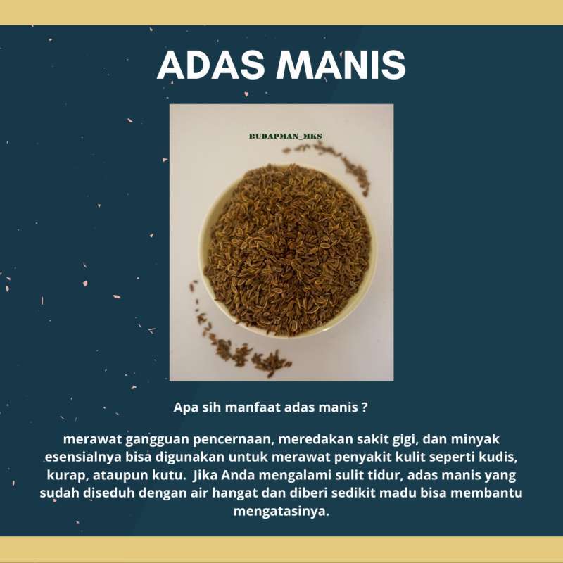 Jual BUMBU N REMPAH INDONESIA ADAS MANIS 1 KG di Seller Budapman_mks ...