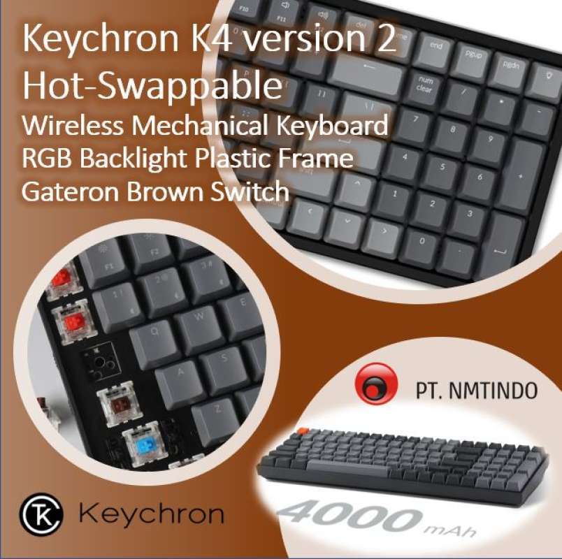 Jual Keychron K4 ver 2 Hot-Swappable RGB Backlight Plastic Frame ...