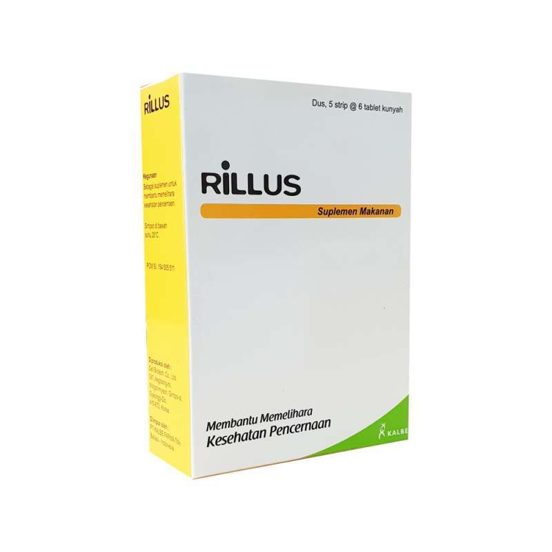 Jual Rillus 30 Tablet Kunyah Probiotik dan Prebiotik di Seller HKR ...