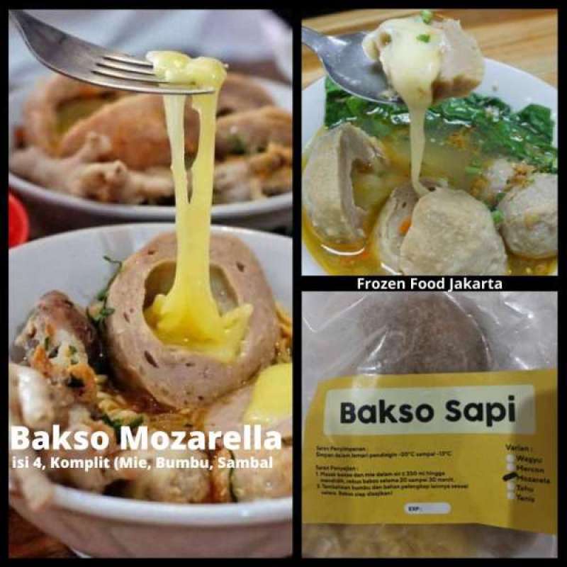 Jual Bakso Mozarella Komplit Lengkap, (1 Bakso Besar, 3 Bakso Sedang ...