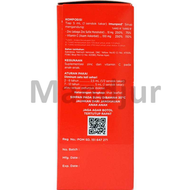 Jual Imunped Sirup 60 Ml - Suplemen Zinc Dan Vitamin C Anak Di Seller ...