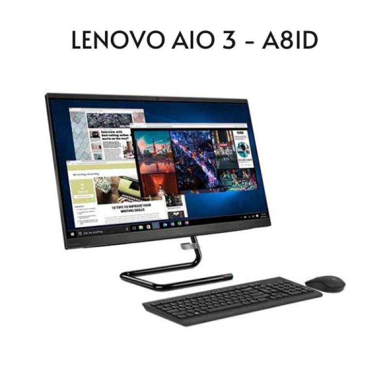 Jual Lenovo IdeaCentre AIO 3 48ID Black AMD 3020E 4GB 256GB Slim DVD DOS 21 5 Black Di