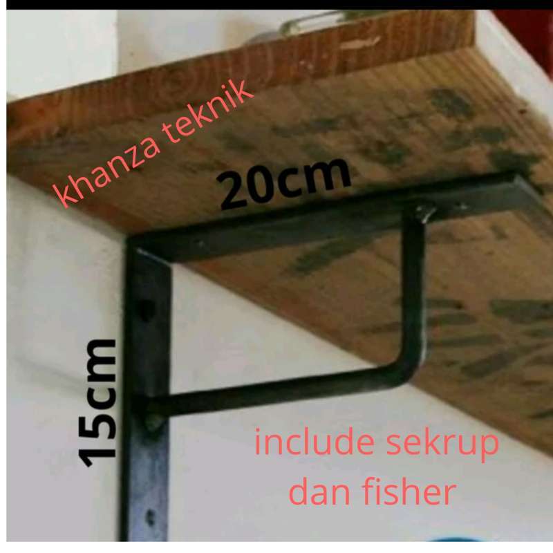 Promo Rak besi siku siku dinding - Putih Diskon 5% di Seller ...