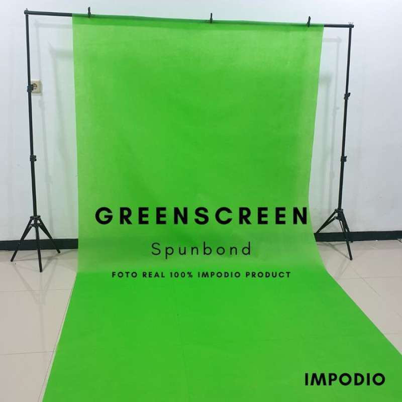 Promo greenscreen spunbond backdropfoto hijau Ukuran 1.6m x permeter ...