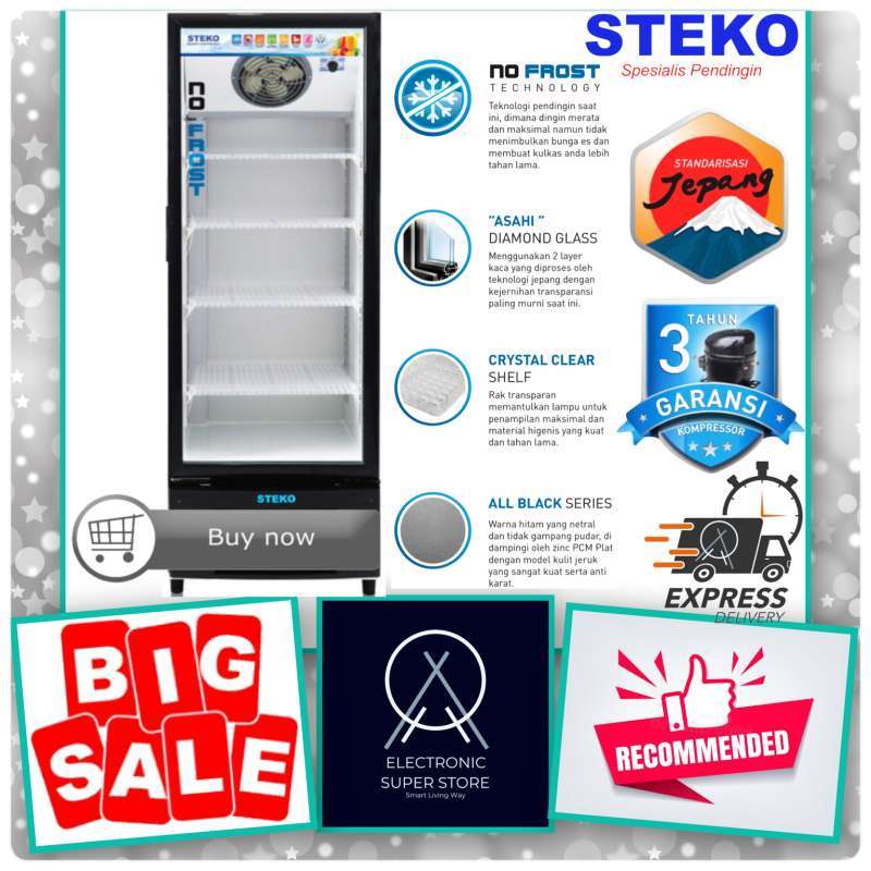 Promo STEKO SHOWCASE MG-200 MG200 NO FROST TECHNOLOGY SUPER LOW WATT ...