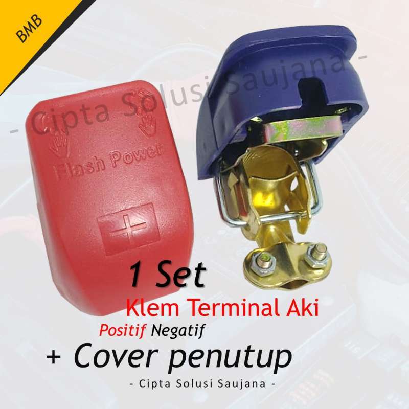 Promo SET KLEM TERMINAL AKI MOBIL COVER PENUTUP PELINDUNG KEPALA AKI ...