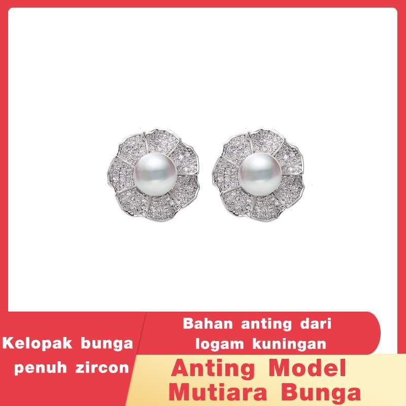 Jual Anting Model Mutiara Bunga Yang Manis Cross Border Populer ...