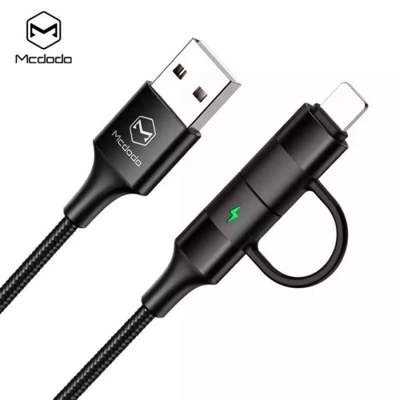 Promo Mcdodo kabel 2 in 1 ligthning iphone ipad and type c fast ...