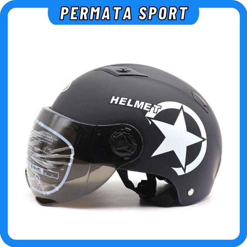 Jual Zoro Helm Sepeda Skuter Motor Elektrik Half Face Visor Di Seller